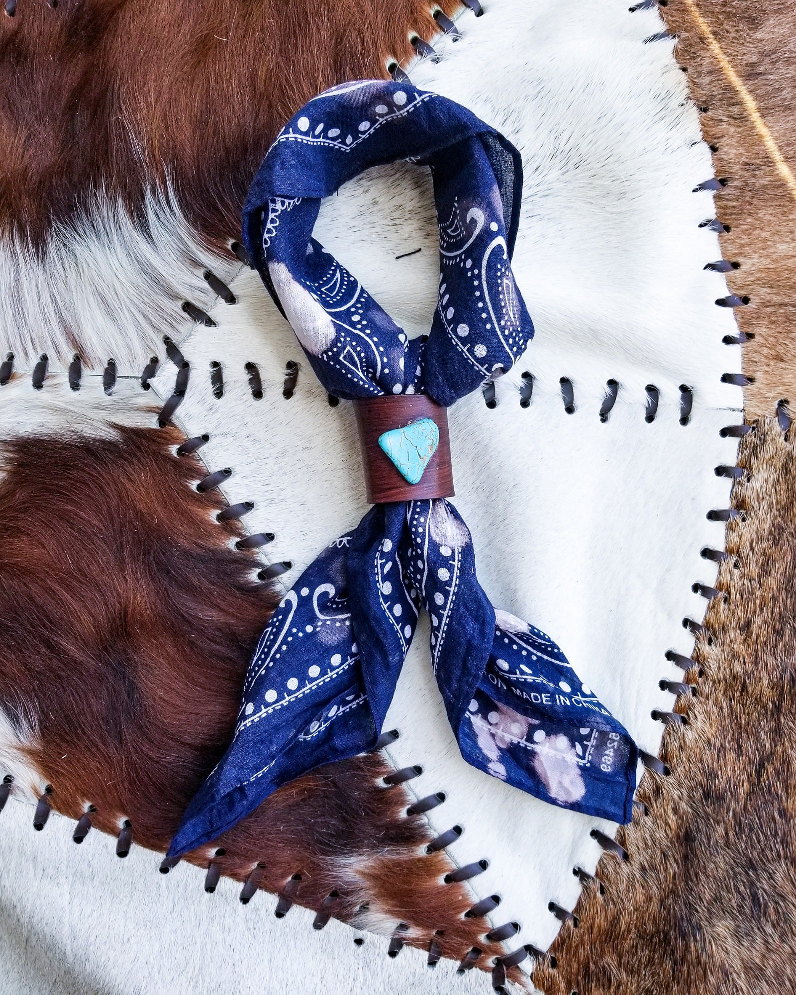 Distressed Bandana - Navy – Rockin' T Boutique